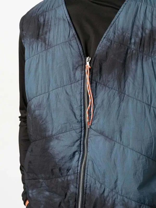Aries Tie & Dye Quilted Vest - Blue