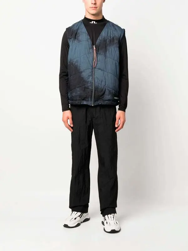 Aries Tie & Dye Quilted Vest - Blue
