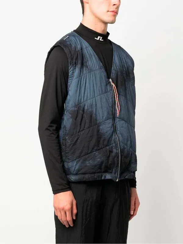 Aries Tie & Dye Quilted Vest - Blue