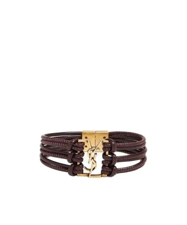 Saint Laurent Babylone Cord Bracelet - Brown