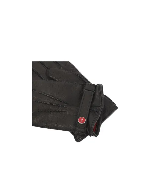 Kiton Strap Detail Leather Gloves