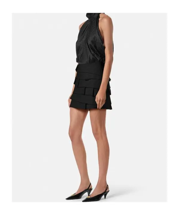 Versace Pleated Mini Skirt