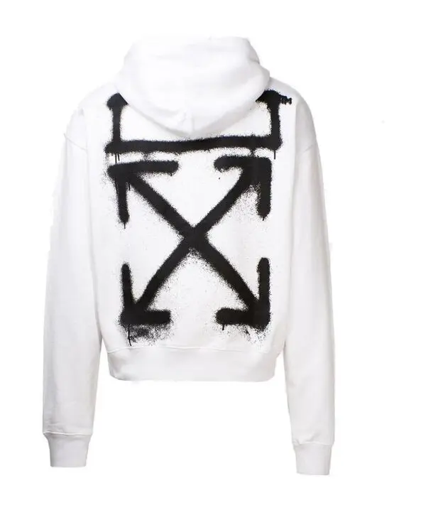 Off-White Graphic Print Logo Hoodie - White