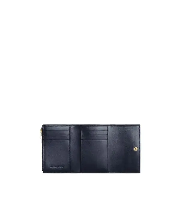 Bottega Veneta Cassette Tri-fold Zip Wallet - Black