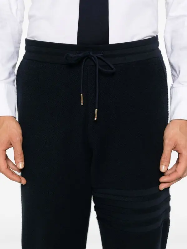 Thom Browne 4-bar Drawstring Sweatpants - Navy Blue