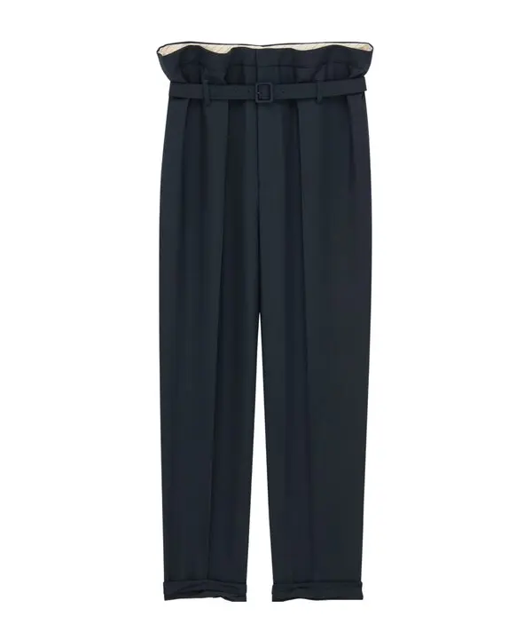 Saint Laurent Paperbag Belted Mid-rise Pants
