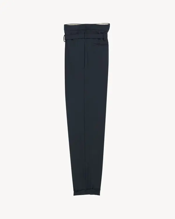 Saint Laurent Paperbag Belted Mid-rise Pants