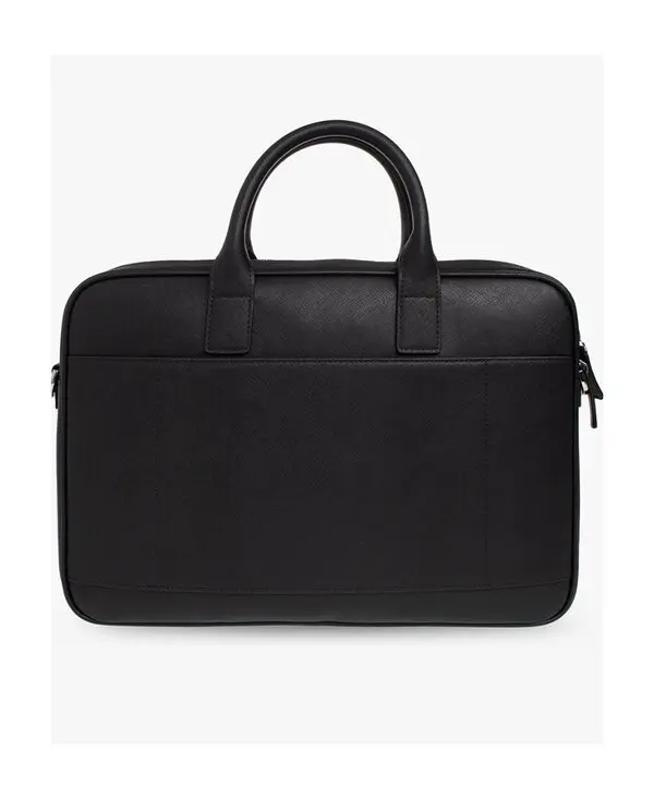 Emporio Armani Logo Plaque Zipped Laptop Case