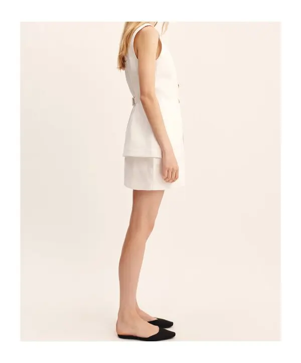 Posse Emma Buttoned Vest - Ivory