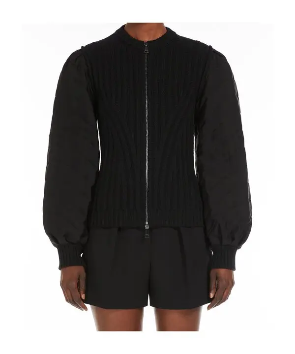 Max Mara Zip-up Ribbed Cardigan
