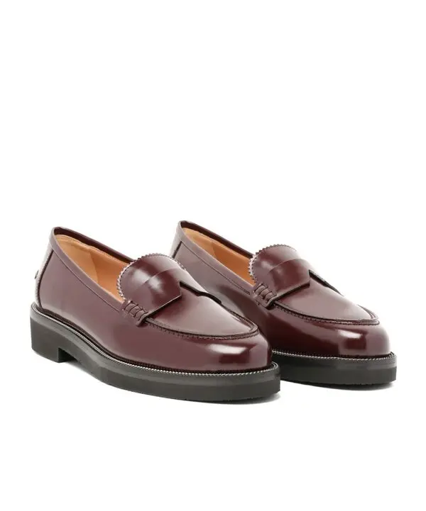 AQUAZZURA Penny Loafers With Logo Detail And Raised Soles