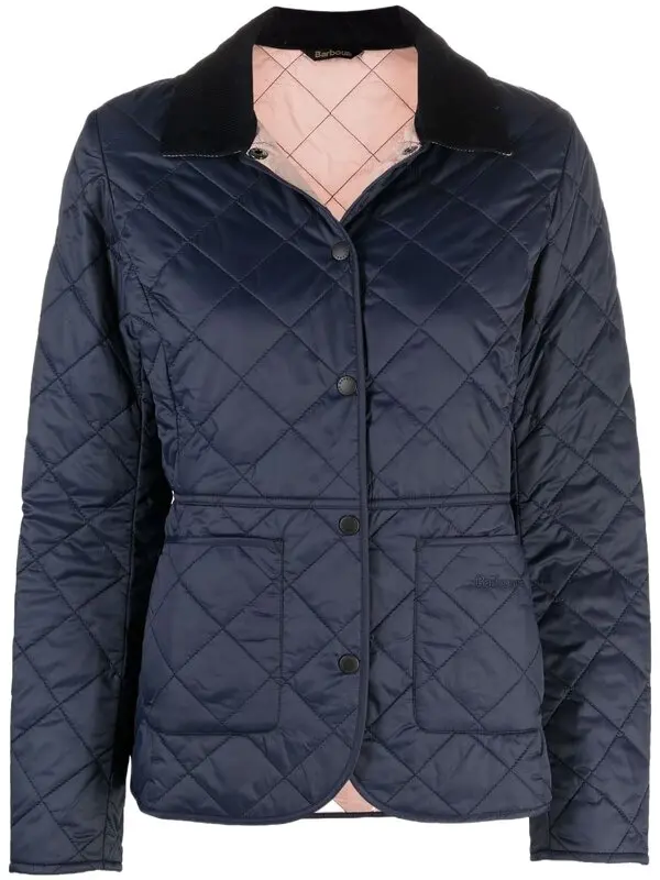Barbour Deveron Quilted Buttoned Jacket - Black