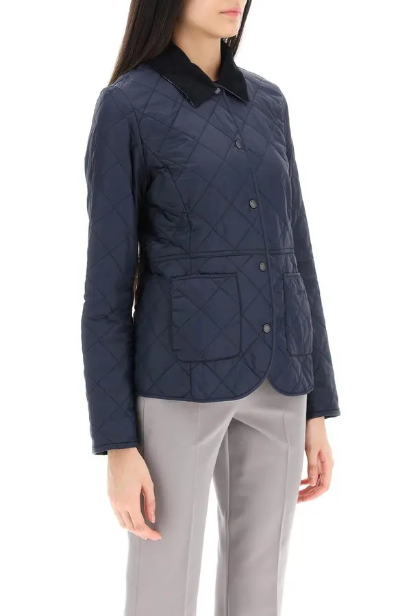 Barbour Deveron Quilted Buttoned Jacket - Black