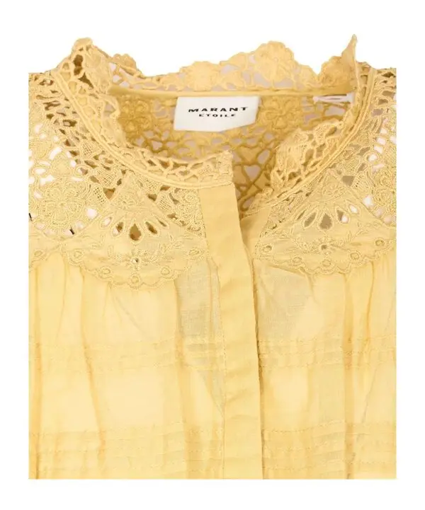 Isabel Marant Étoile Polly Floral Lace Blouse - Light Ochre