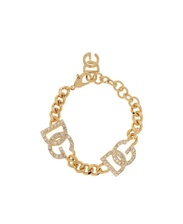 Dolce & Gabbana Dolce Gabbana Logo Embellished Bracelet - Yellow