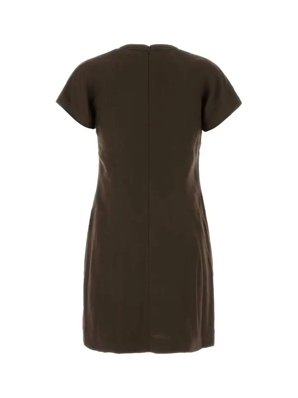 Brunello Cucinelli Round Neck Short Sleeve Mini Dress