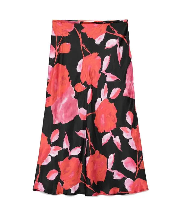 Blumarine A-line Floral Print Midi Skirt