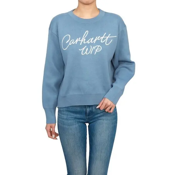 Carhartt Work In Progress Logo Embroidered Crewneck Jumper