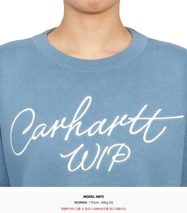 Carhartt Work In Progress Logo Embroidered Crewneck Jumper