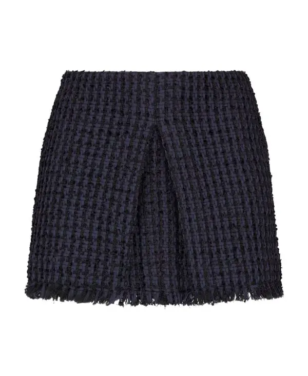 Dsquared2 Tweed Frayed-hem Miniskirt - Black