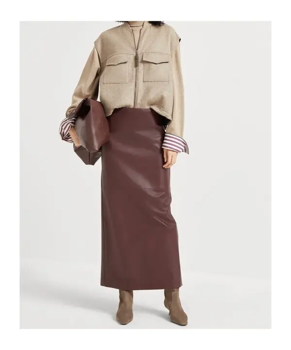 Brunello Cucinelli Roll Neck Sweater With Striped Details