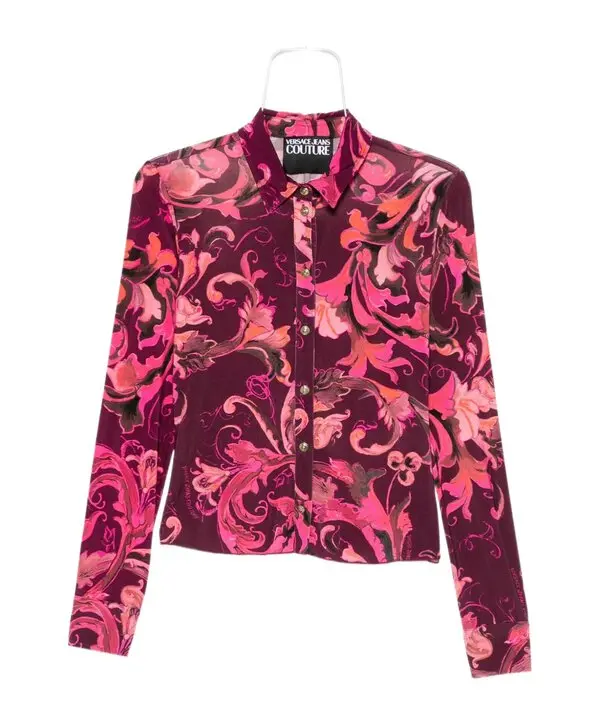 Versace Baroque Printed Long Sleeve Shirt