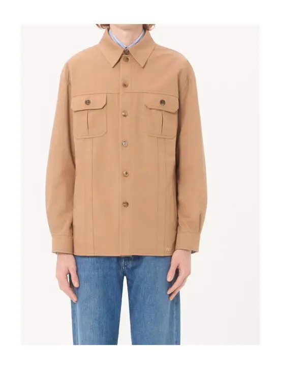 Valentino Garavani Button-up Gabardine Shirt Jacket