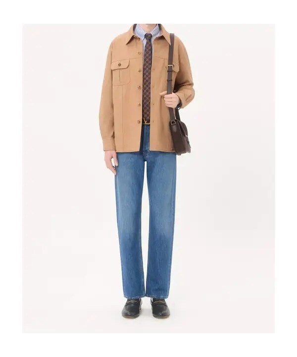 Valentino Garavani Button-up Gabardine Shirt Jacket