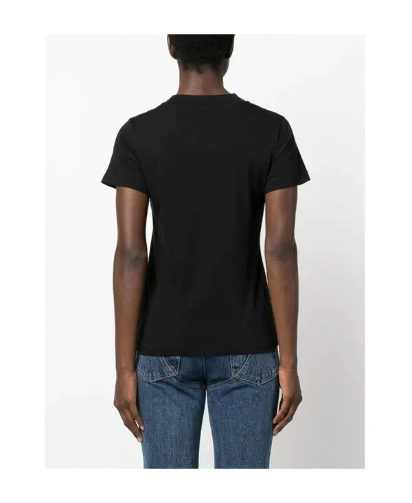 Stella McCartney Dandelion Logo Printed Crewneck T-shirt - Black