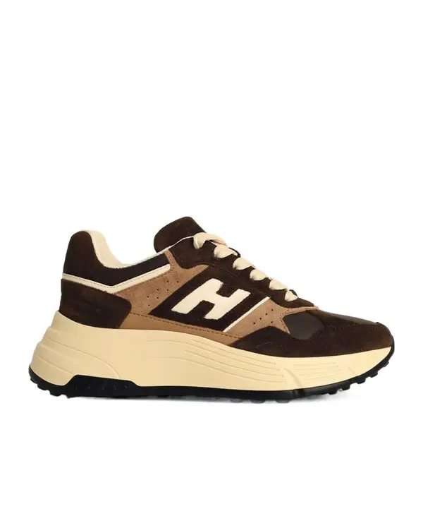 Hogan H669 Side H Patch Sneakers - Brown