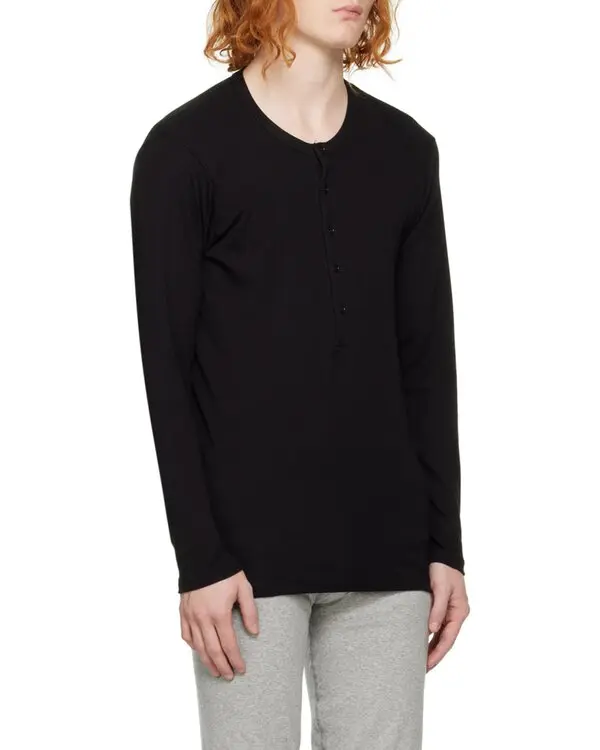 TOM FORD Henley Crewneck T-shirt - Black