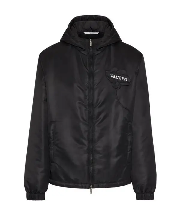 Valentino Garavani Garden Windbreaker Jacket - Black