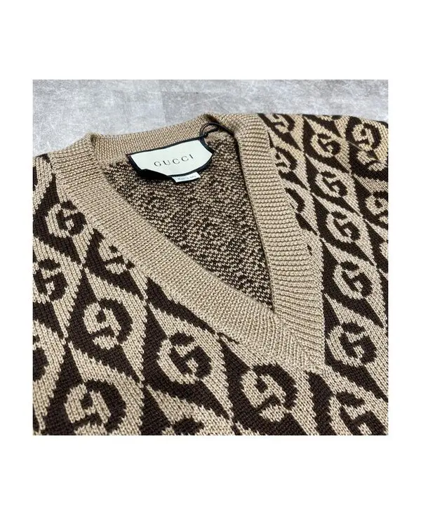 Gucci Geometric Pattern Wool Pullover