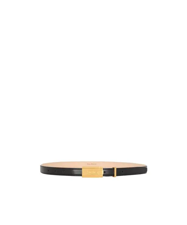 Balmain Classic Logo Plaque Belt - Black