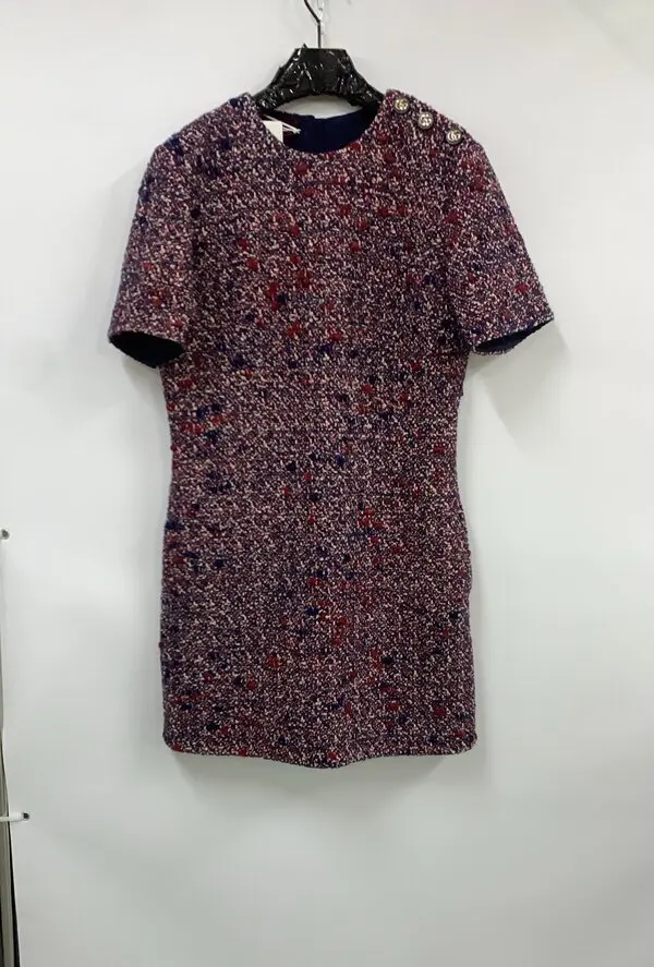 Gucci Crewneck Tweed Mini Dress - Black