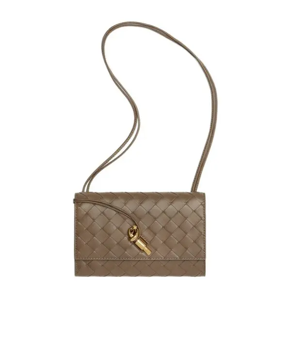 Bottega Veneta Andiamo Pouch On Strap - Pinecone