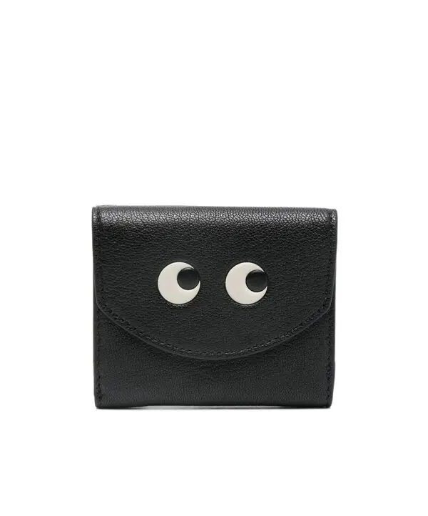 ANYA HINDMARCH Eyes Mini Trifold Zip Wallet - Black