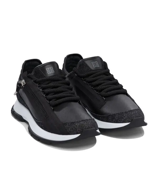 Givenchy Zip Detailed Lace-up Sneakers - Black