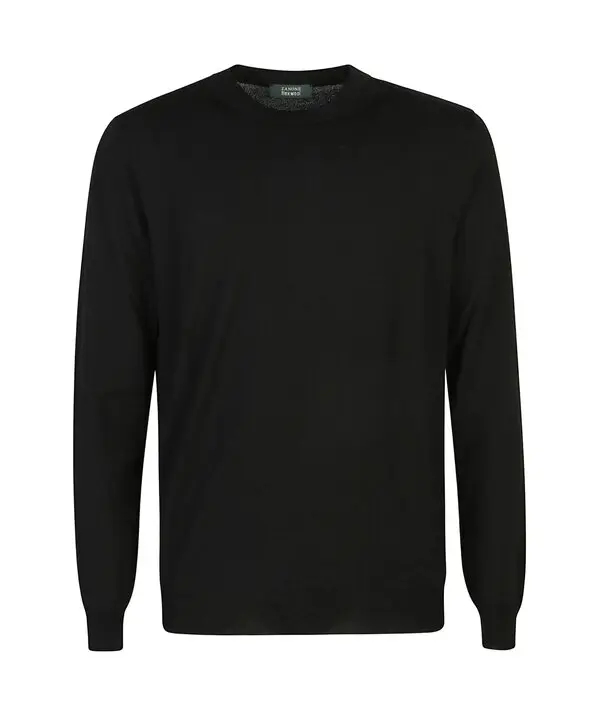 ZANONE Crewneck Knitted Jumper - Black