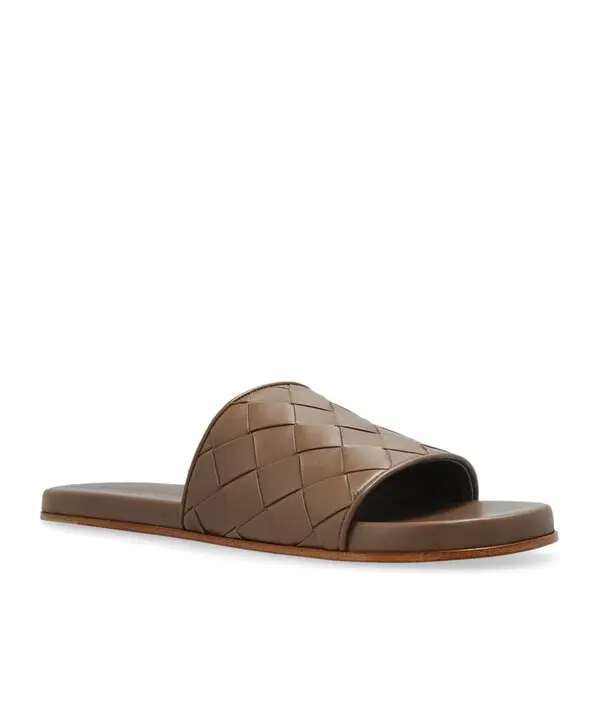 Bottega Veneta Sunday Intrecciato Slip-on Sandals - Brown