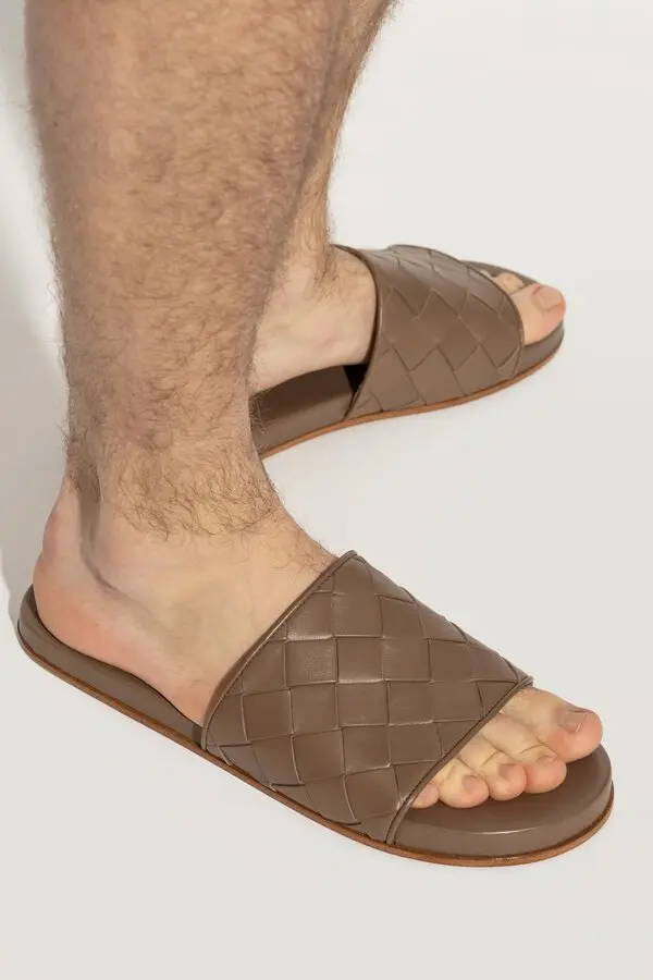 Bottega Veneta Sunday Intrecciato Slip-on Sandals - Brown