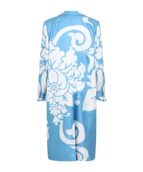 Etro Single Breasted Graphic Printed Coat