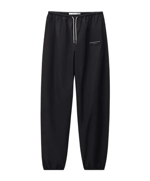 Alexander Wang Mid Rise Drawstring Track Pants - Black