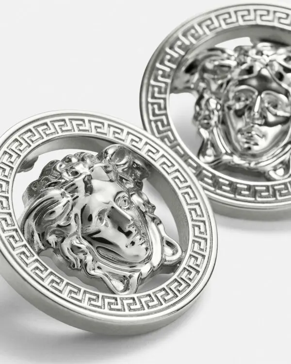 Versace Medusa '95 Polished Finish Stud Earrings - Silver