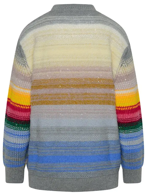 Stella McCartney Smile Embroidered Crewneck Jumper - Gray
