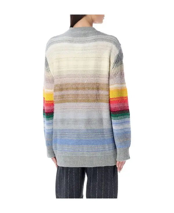 Stella McCartney Smile Embroidered Crewneck Jumper - Gray