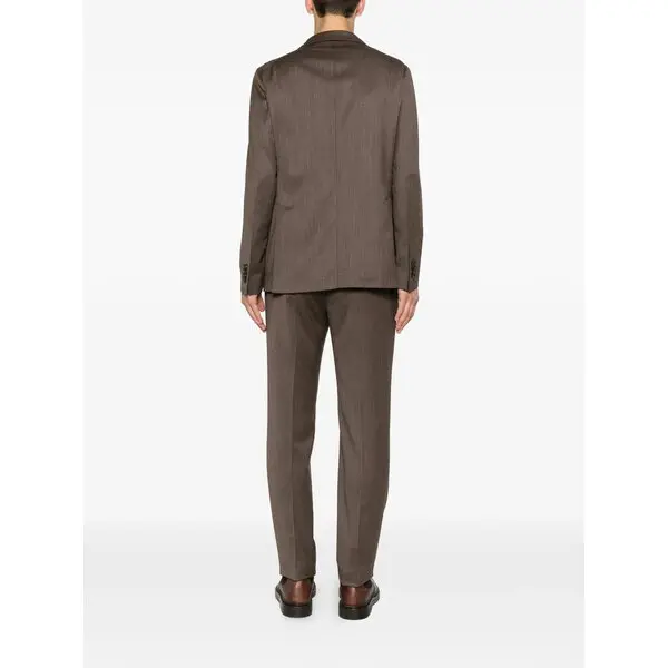 Tagliatore Long-sleeved Suit - Brown