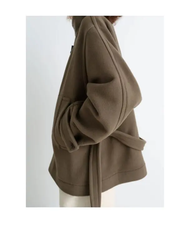 LEMAIRE Short Duffle Coat - Dark Squirrel