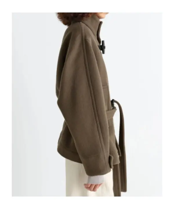 LEMAIRE Short Duffle Coat - Dark Squirrel