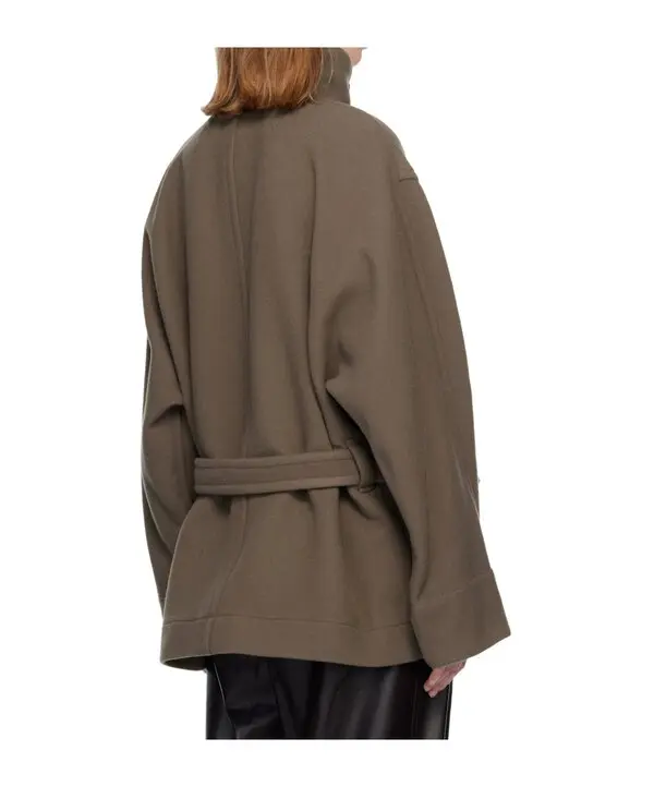 LEMAIRE Short Duffle Coat - Dark Squirrel